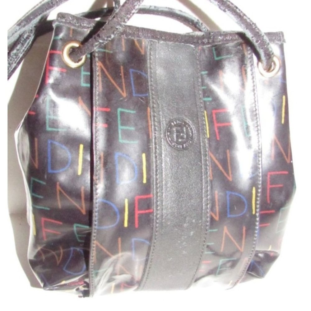 Early Fendi Sas Multi-Colored 'Fendi' Logo Print On B… - Gem